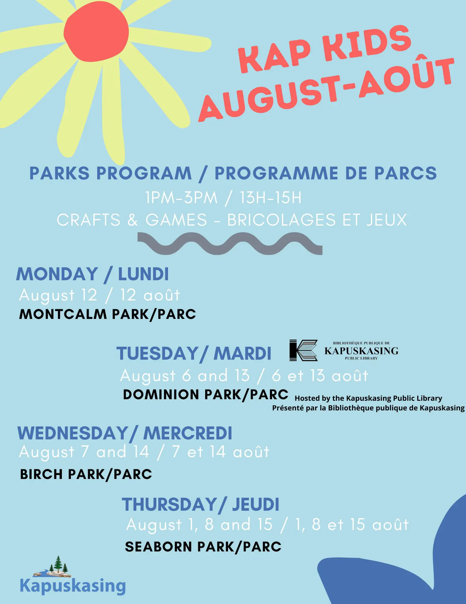 KAP KIDS Summer Playground Programs | Town of Kapuskasing